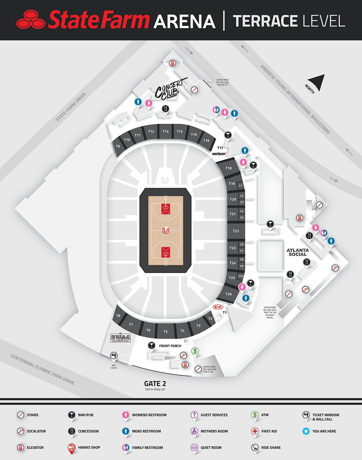 Arena Maps | State Farm Arena
